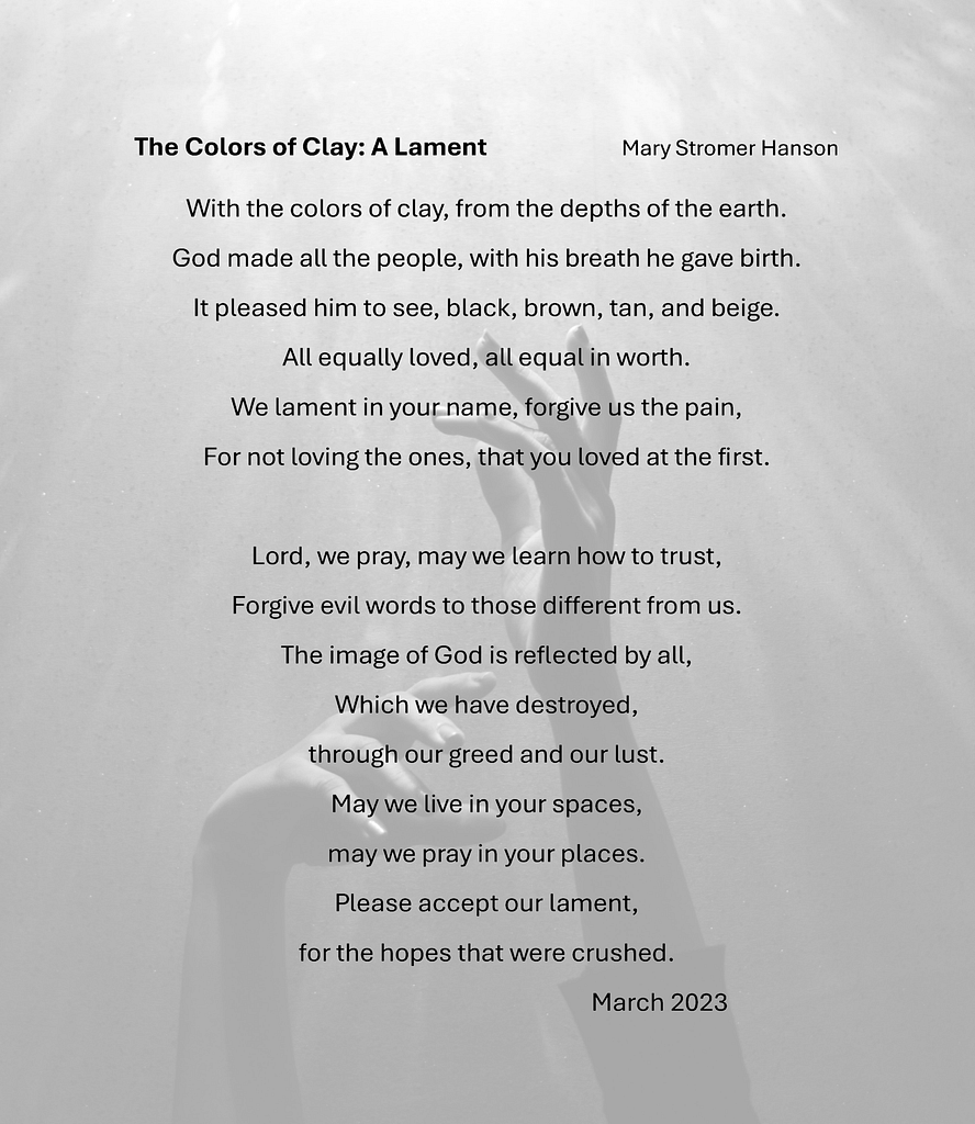 The Colors of Clay: A Lament - Mary's Sword
